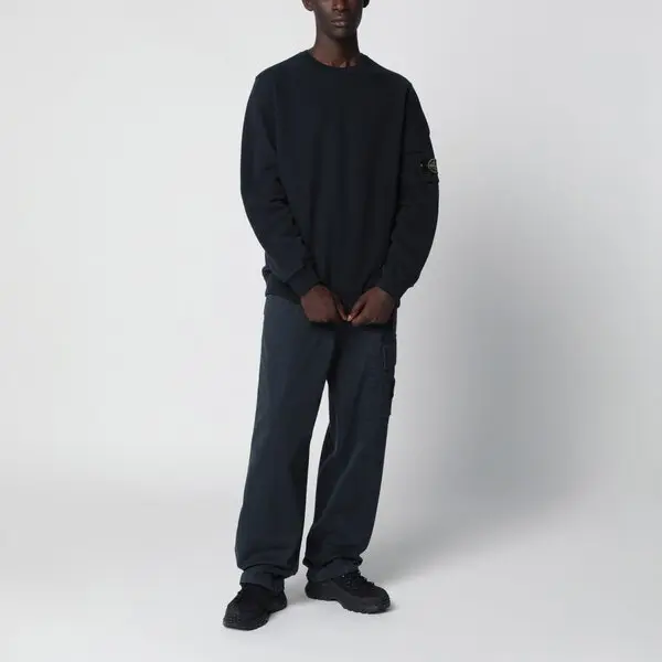 Stone Island Crewneck Sweatshirt With Patch Pocket