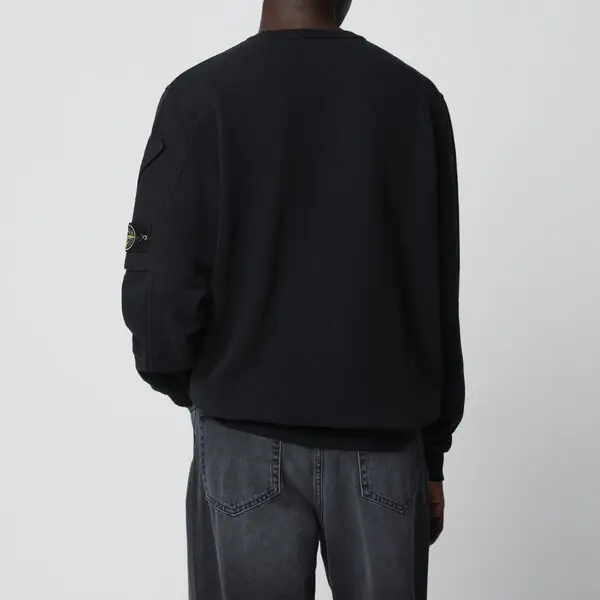 Stone Island Cotton Crewneck Sweatshirt - Black