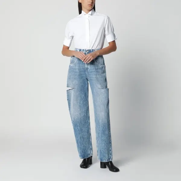 MAISON MARGIELA Short Sleeve Cotton Poplin Shirt