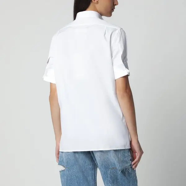 MAISON MARGIELA Short Sleeve Cotton Poplin Shirt