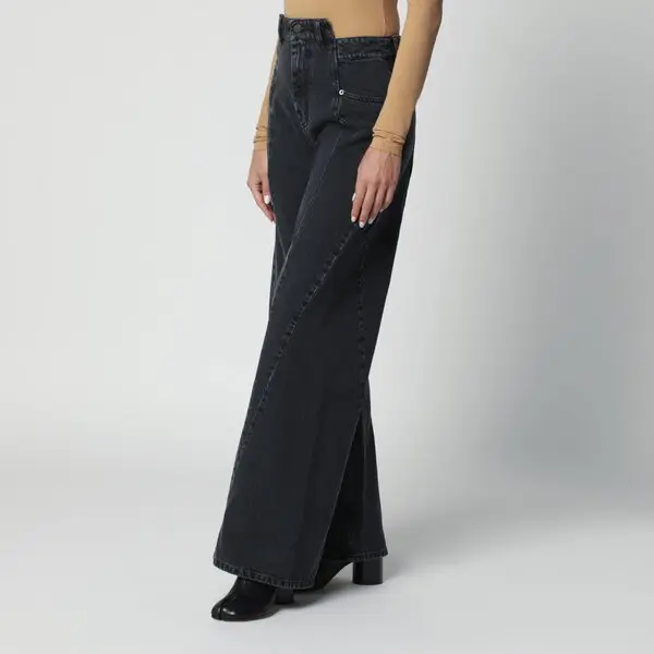 MAISON MARGIELA Wide-leg Jeans With Cut-out Detail - Black