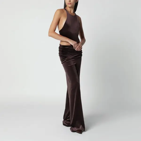 Andamane Velvet-effect Wide Leg Trousers