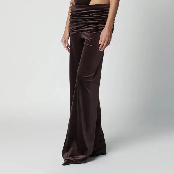 Andamane Velvet-effect Wide Leg Trousers