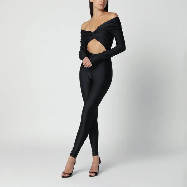Andamane Kendall Jumpsuit In Glossy Stretch Lycra