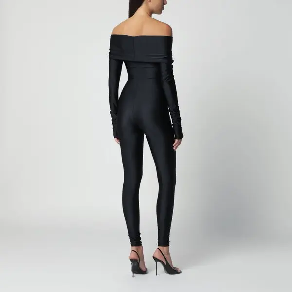 Andamane Kendall Jumpsuit In Glossy Stretch Lycra