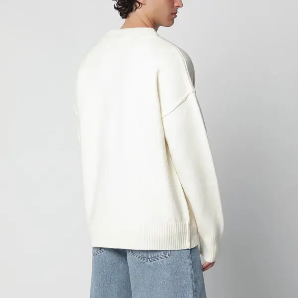 AMI Paris De Coeur Wool Cardigan
