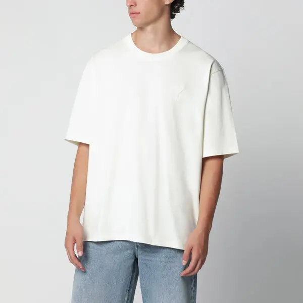 AMI Paris Ivory De Coeur T-shirt - White