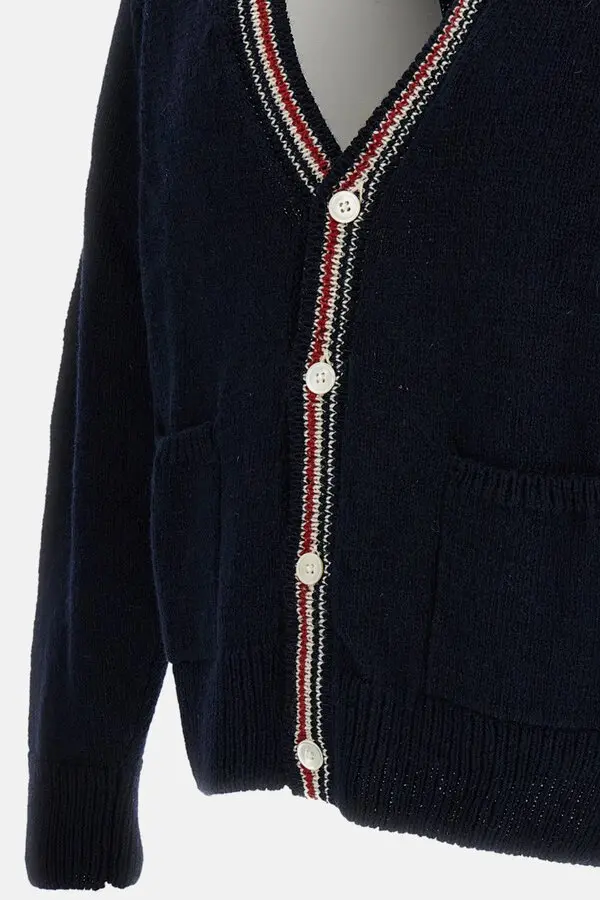 Thom Browne Donegal Yarn Hector Patchwork Cardigan