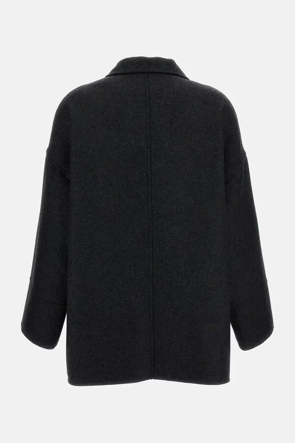 Plan C Wool Jacket With Scarf Collar