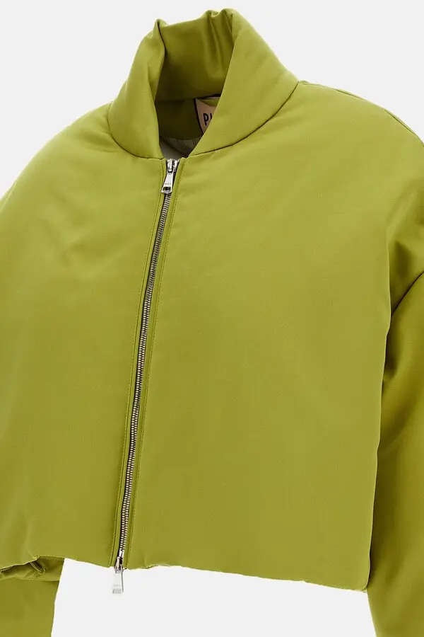Plan C Short Duchesse Satin Bomber