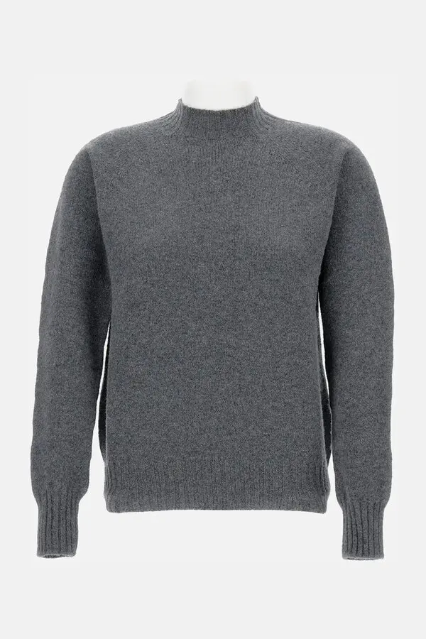 DRUMOHR Crew-neck Sweater With A Half-turtleneck - Grey