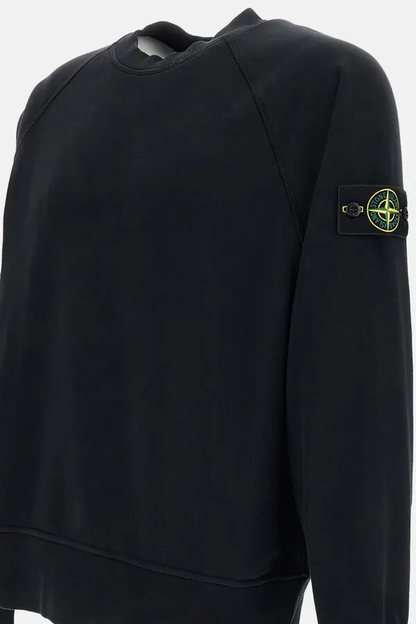 Stone Island Crewneck Sweatshirt With Raglan Sleeves