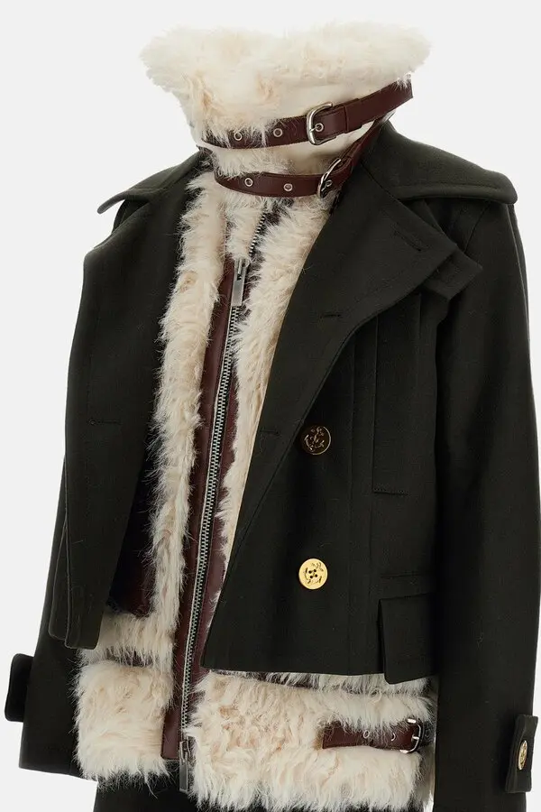 Sacai Melton Wool Coat