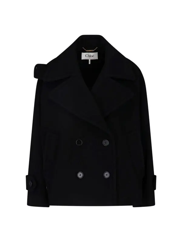 Chloé Double-breasted Wool Blend Coat