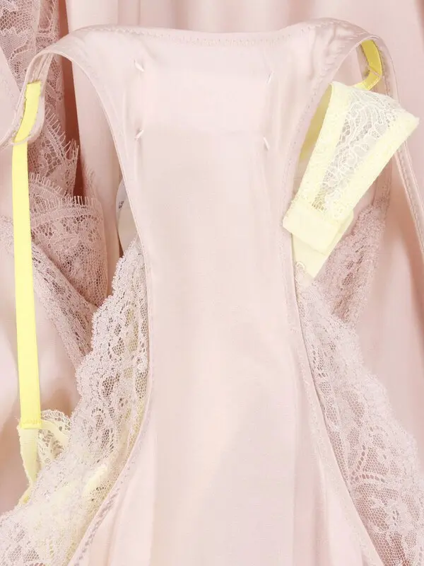 MAISON MARGIELA Midi Dress In Satin And Lace