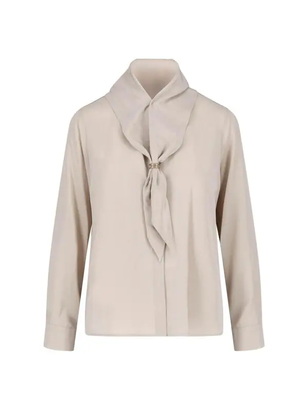 Max Mara Silk Shirt With Scarf