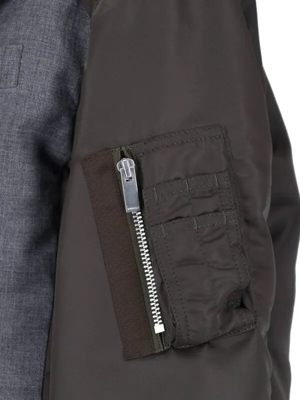 Sacai Double-breasted Twill Blazer