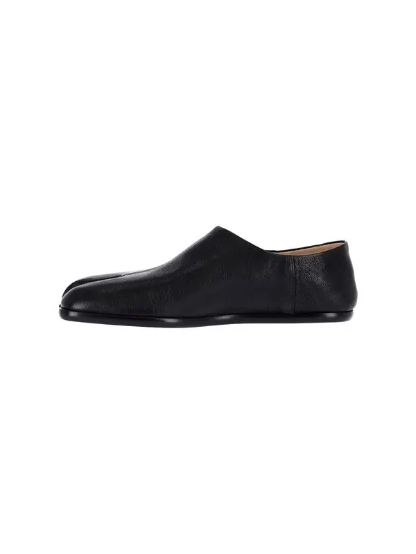 MAISON MARGIELA Suede Slip-on Tabi Low Shoes - Black