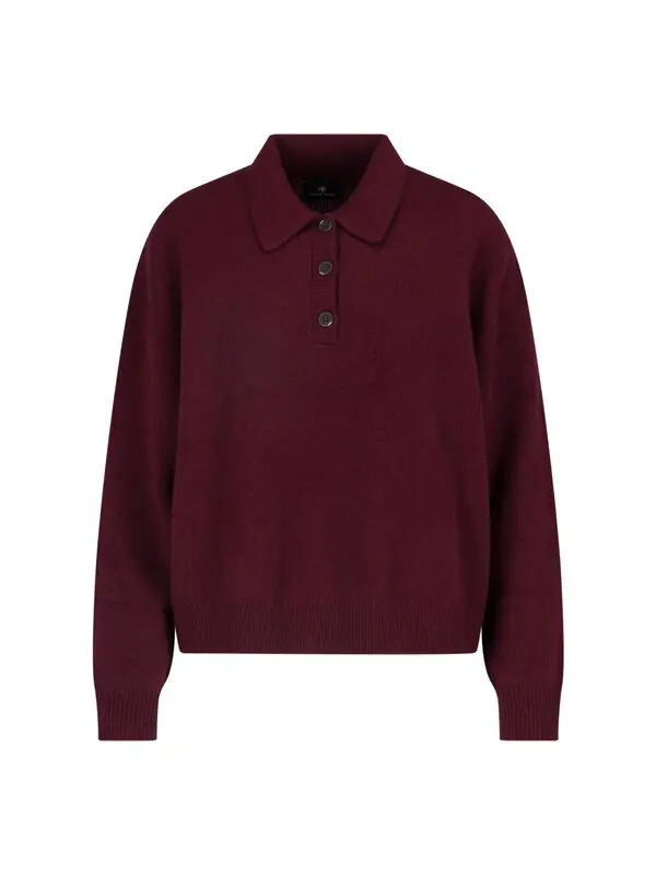 ANINE BING Cashmere Polo - Red