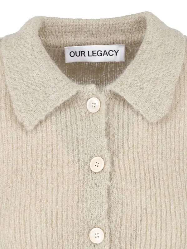 Our Legacy Soft Sage Fuzzy Cardigan - Beige