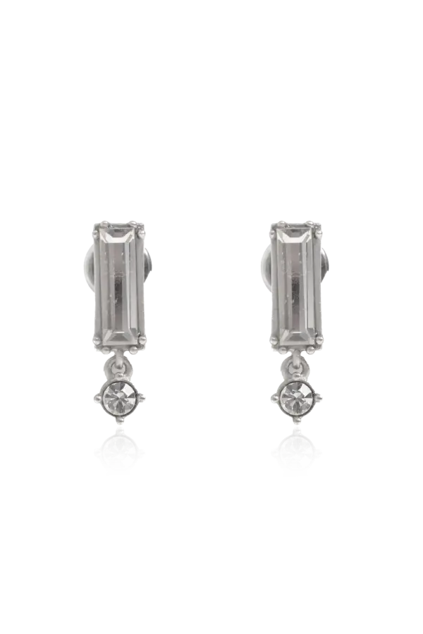 JIL SANDER Earrings With A Shimmering Crystal