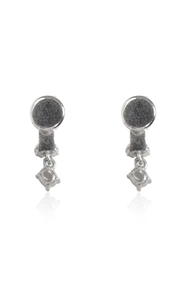 JIL SANDER Earrings With A Shimmering Crystal