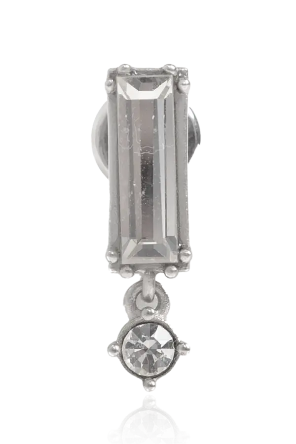 JIL SANDER Earrings With A Shimmering Crystal