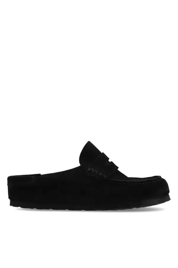 BIRKENSTOCK Naples Wrapped" Suede Mule Loafers - Black