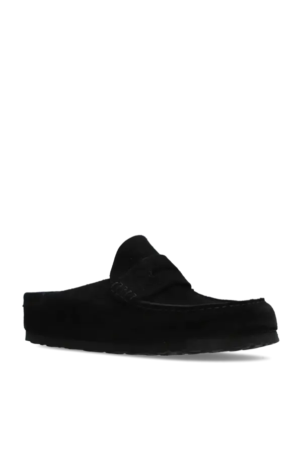 BIRKENSTOCK Naples Wrapped" Suede Mule Loafers - Black