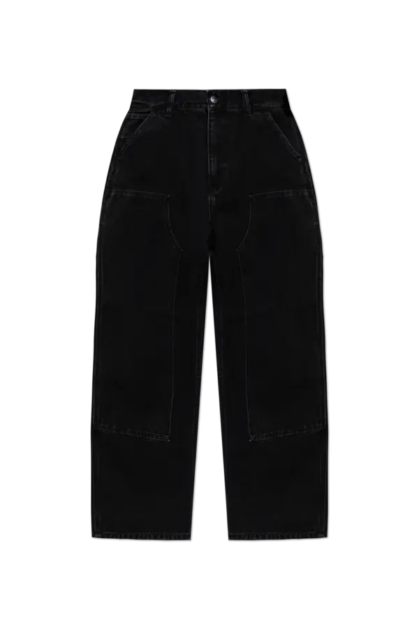 Carhartt Work In Progress Boyfriend Cut Wide Leg Jeans - Black