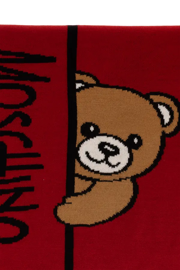 Moschino Scarf With A Characteristic Teddy Bear Motif