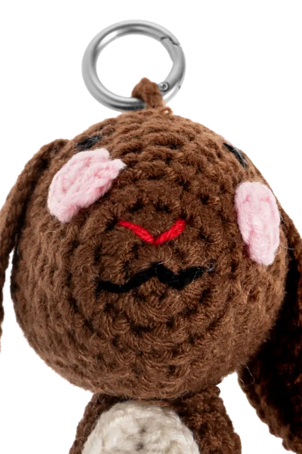 Munthe Vamke" Crochet Bunny Keychain - Brown