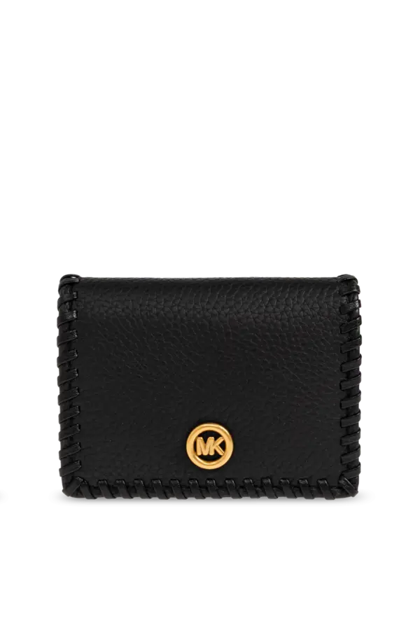 Michael Kors Leather Card Holder With Logo