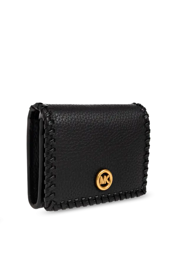 Michael Kors Leather Card Holder With Logo