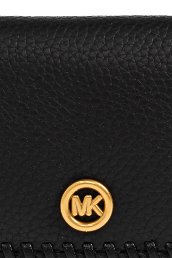 Michael Kors Leather Card Holder With Logo