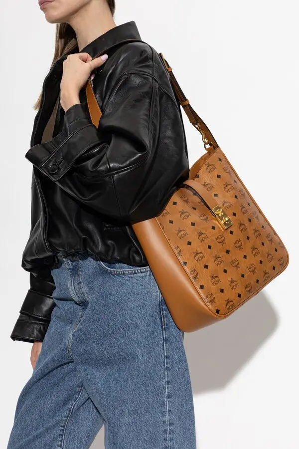 Mcm Tracy Bucket Bag - Brown