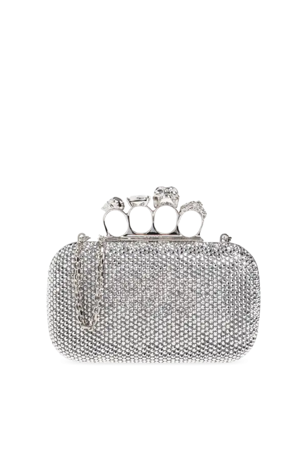 Alexander McQueen Crystal Embellished Knuckle Clutch