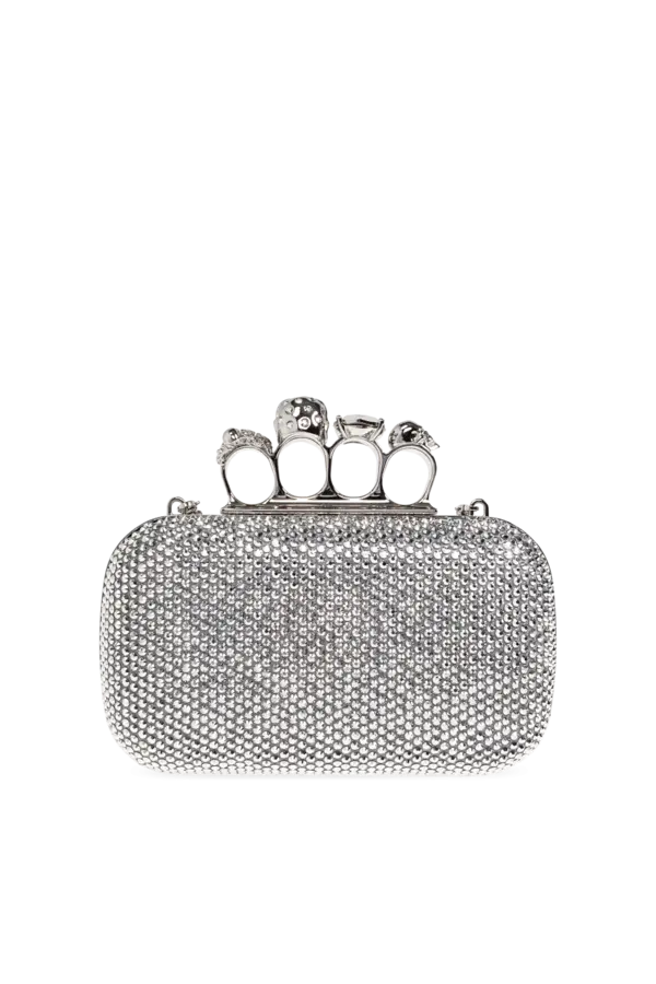 Alexander McQueen Crystal Embellished Knuckle Clutch