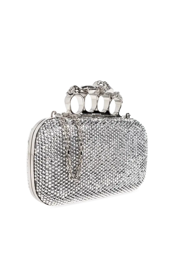 Alexander McQueen Crystal Embellished Knuckle Clutch