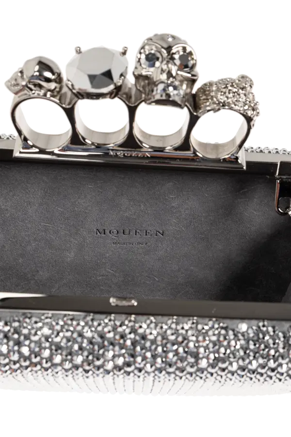 Alexander McQueen Crystal Embellished Knuckle Clutch