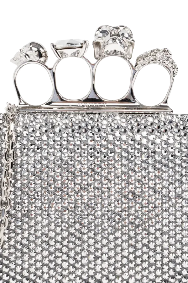 Alexander McQueen Crystal Embellished Knuckle Clutch