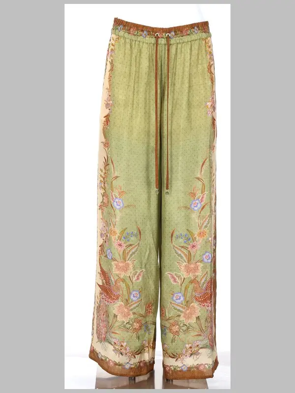 Zimmermann Indra" Wide Leg Trousers - Green