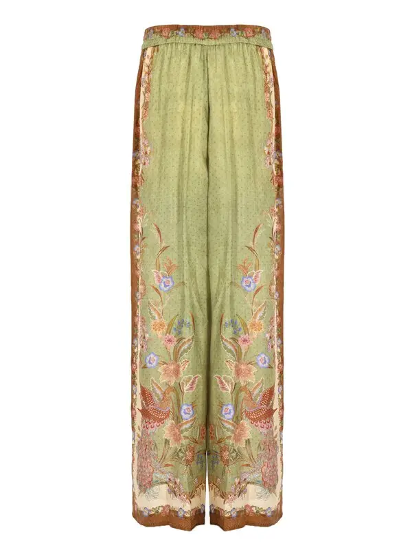 Zimmermann Indra" Wide Leg Trousers - Green