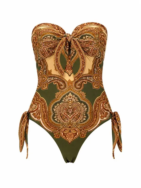 Zimmermann Mahon" One Piece Costume With Scarf Detail - Multicolour