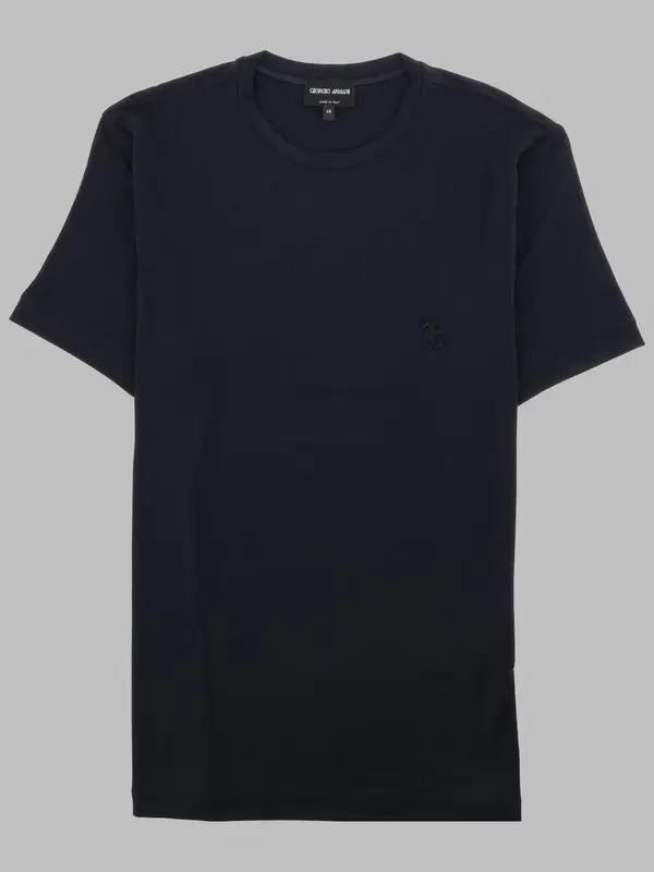 Giorgio Armani T-shirt Girocollo In Jersey Di Viscosa