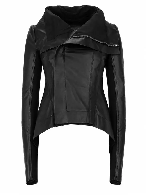 Rick Owens Naska Leather Biker Jacket - Black