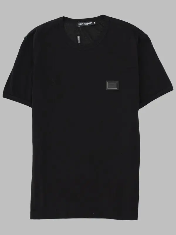 Dolce & Gabbana T-shirt In Cotone Con Placca