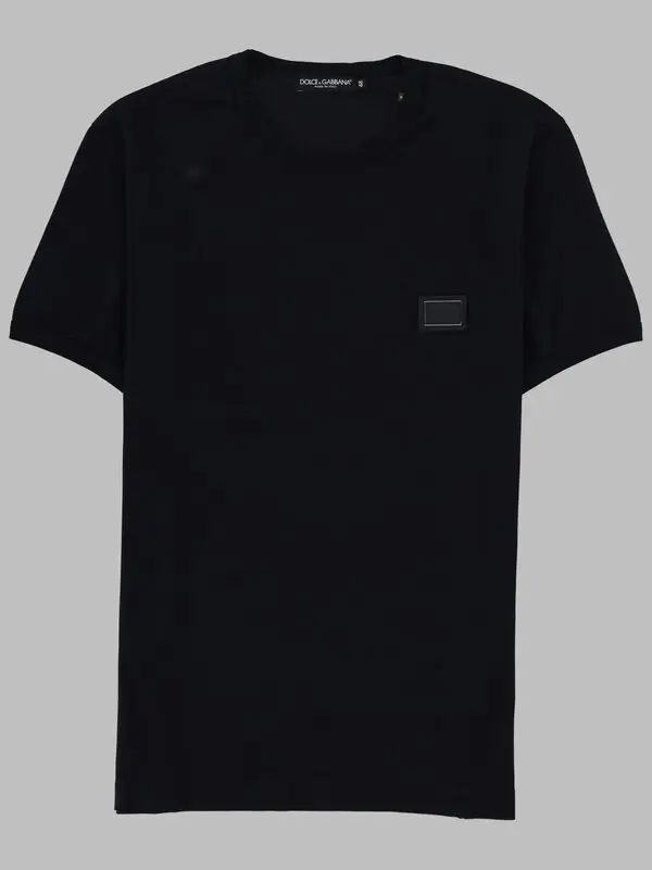 Dolce & Gabbana T-shirt In Cotone Con Placca