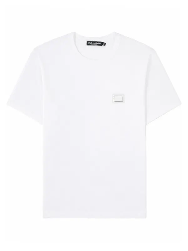 Dolce & Gabbana T-shirt In Cotone Con Placca