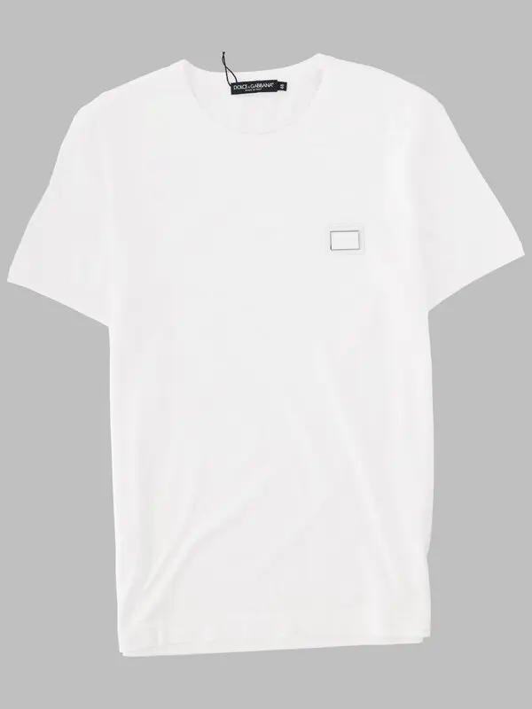 Dolce & Gabbana T-shirt In Cotone Con Placca
